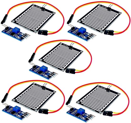 AZDelivery 5 x Rain Drop Rain Sensor Module compatibel met Arduino ...