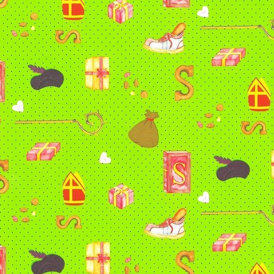 Setje van 6x rollen Sinterklaas inpakpapier/cadeaupapier 2,5 x 0,7 ...