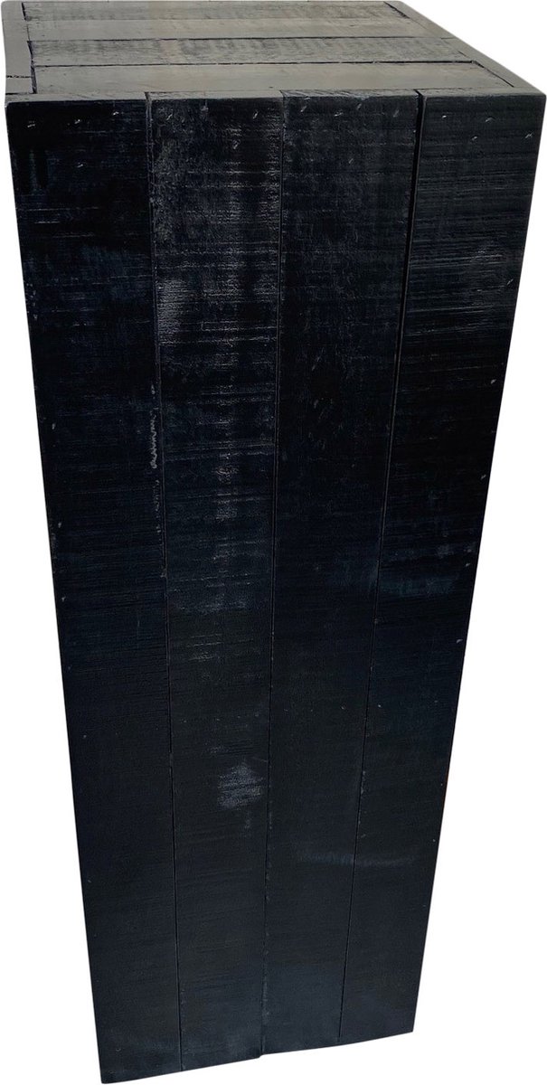 zuil - sokkel - pilaar hout zwart 80 cm | bol.com