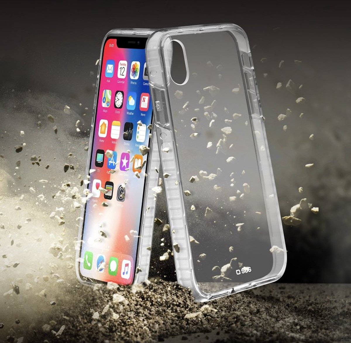 Antishock cover impact proof for iPhone X / iPhone XS, transparent ...