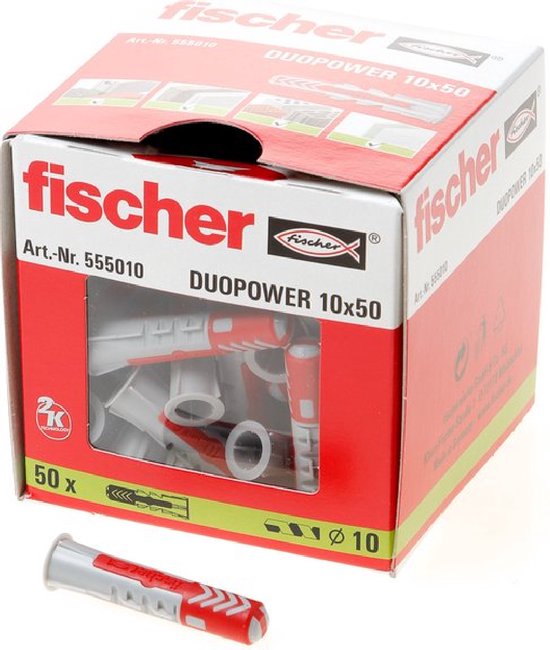 Fischer plug Duopower 10x50mm (Prijs per 50 stuks) | bol.com