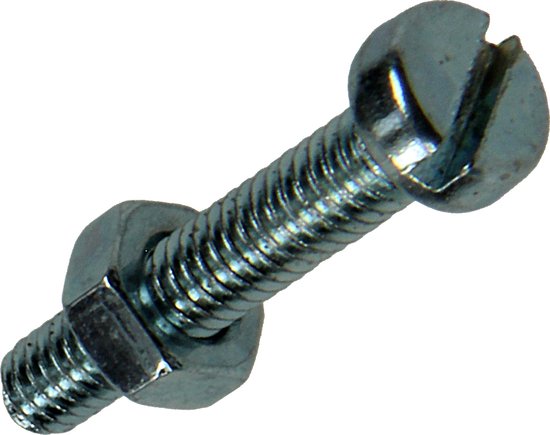 SAM - Metaal schroef. bout + moer met cilynder kop - M4 x 16 mm - inhoud 20 stuks.... | bol