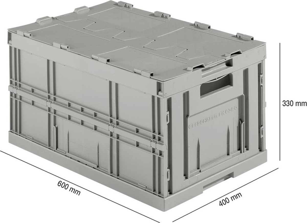 Vouwbare Eurobox FK E-D-6320-2, met deksel, 64 l | bol