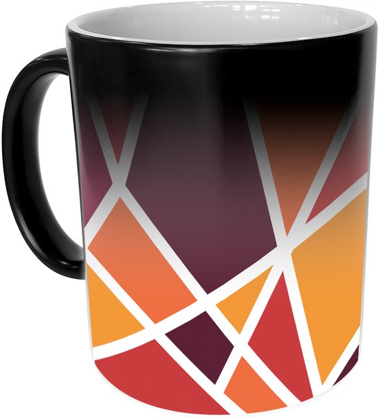 Magische Mok met Colorful Triangles Design | bol