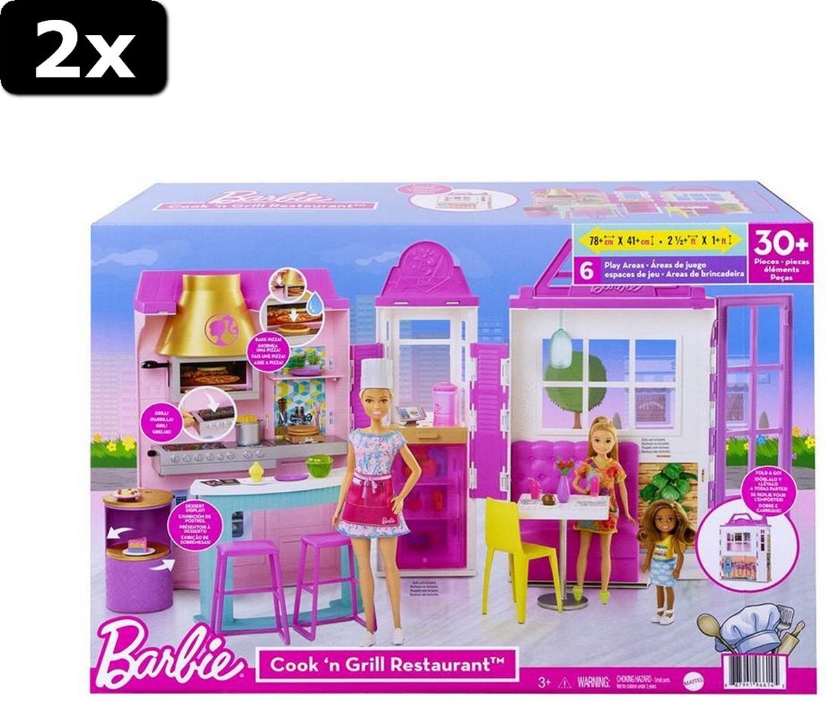 2x Barbie Cook and Grill Restaurant | bol
