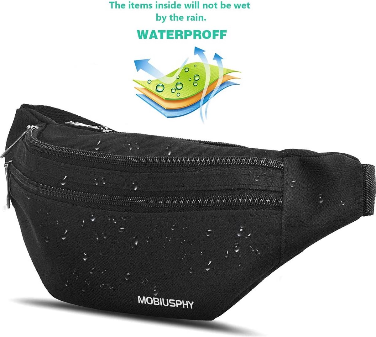 Heuptas wandelen - luxe dames heren wandelen tas - reisheuptas ...