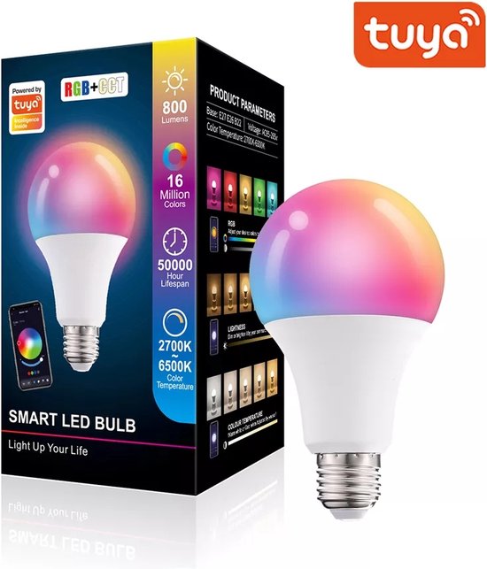 LED Lamp RGB 15W E27 Slimme Sfeer verlichting Smart Ledlamp Bluetooth ...