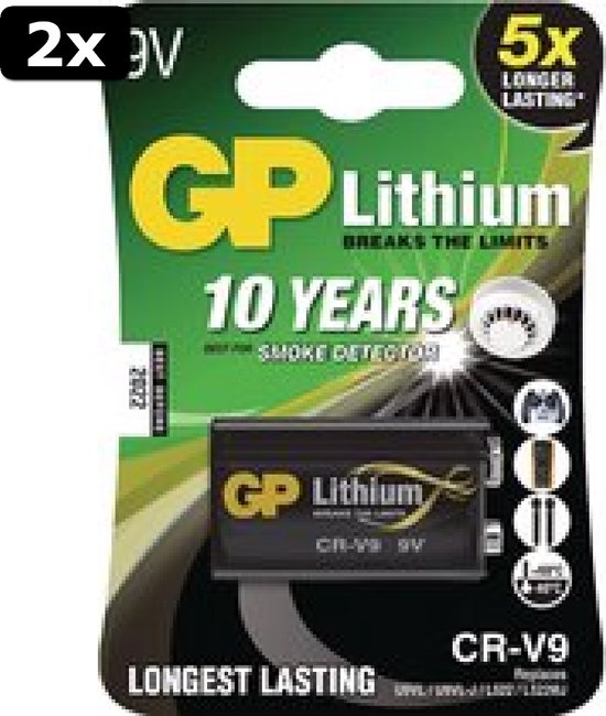 2x GP Lithium 9V batterijen - 1 stuk | bol