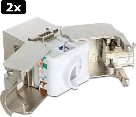 2x Delock - Keystone Modul RJ45 Buchse - LSA Cat.6A | bol.com