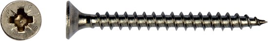 Hout schroef 4,5 x 60 mm. Lang. Platkop pzd-2. Verzinkt. 200 stuks ...
