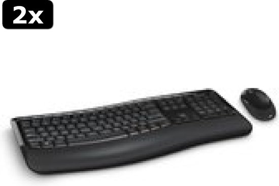 2x Microsoft Comfort Desktop 5050 - Draadloos Toetsenbord en Muis | bol.com