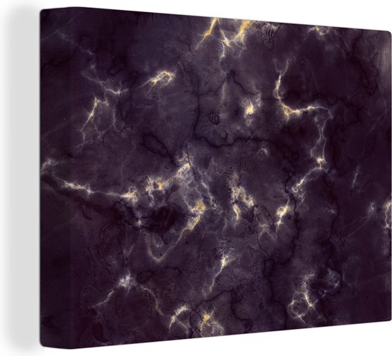 Canvas Schilderij Goud - Edelstenen - Agaat steen - Geode - 80x60 cm ...
