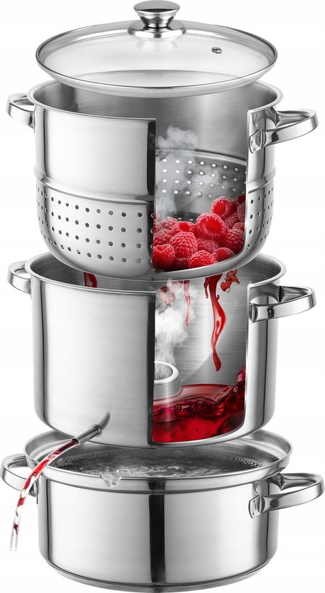 Stoomsapcentrifuge - Juicer - Stoompan - Stoompannenset - Inductie Gas ...