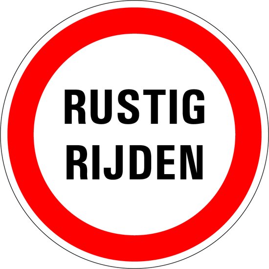 Rustig rijden sticker 50 mm - 10 stuks per kaart | bol.com