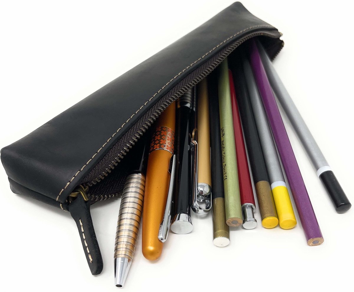 Su.B Etui - Etuis voor School - Topkwaliteit Leder - Pennenzak ...