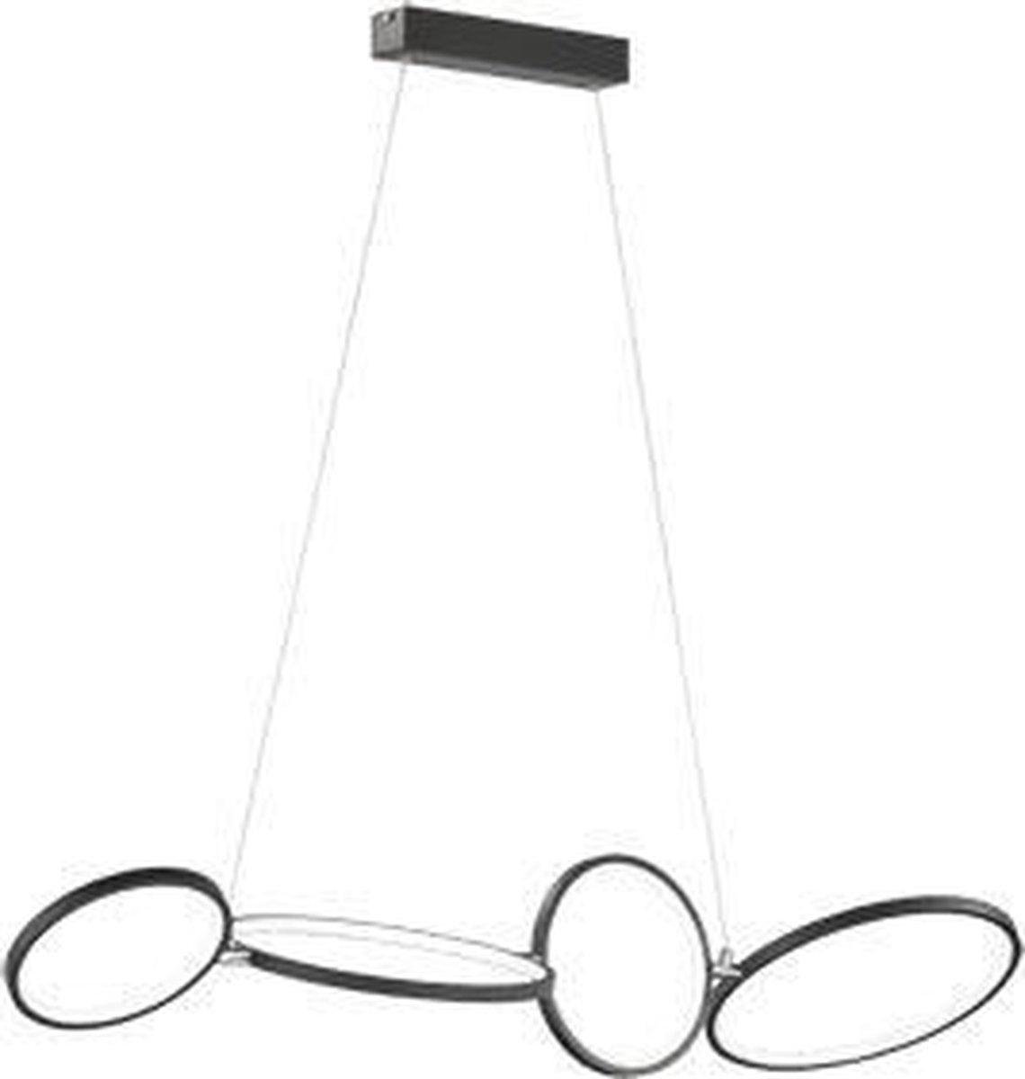 Suspension Trio Rondo - noir mat - avec LED SMD | bol.com
