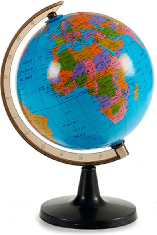 Pincello Wereldbol Junior 16 X 15 X 23 Cm Blauw/zwart | bol.com