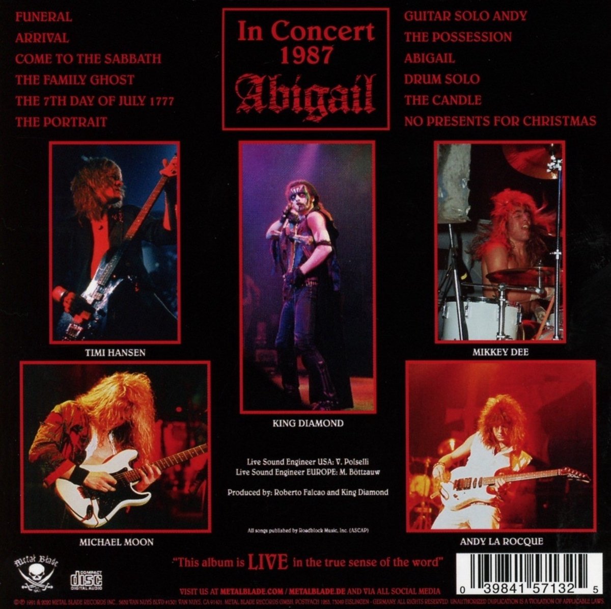 King Diamond - In Concert 1987 (CD) (Reissue), King Diamond | CD (album ...