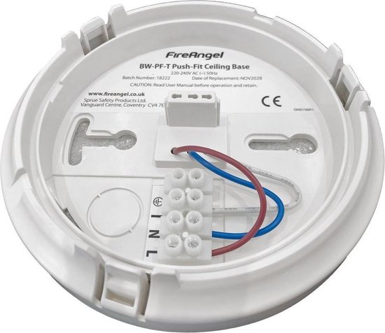 FireAngel BW-PF-T Opbouwsokkel 230V (voor SW1, SW10 en HW1) | bol