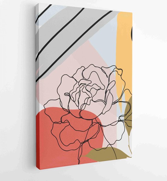 Canvas schilderij - Abstract organic shape Art design for poster, print ...