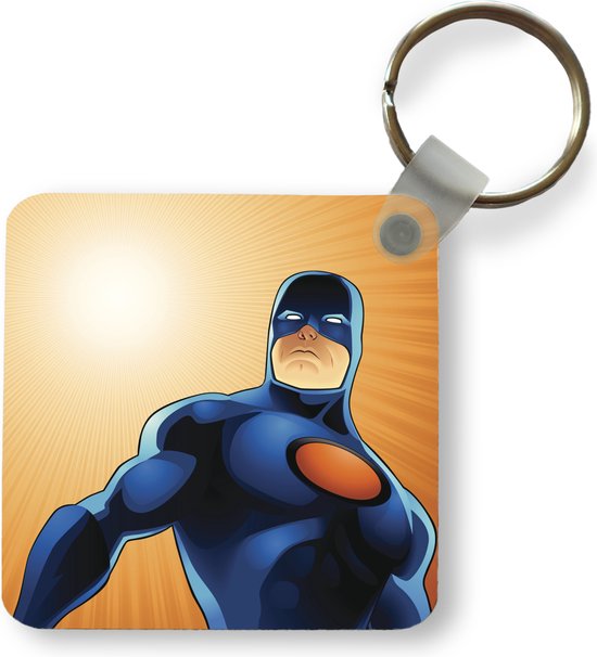 Sleutelhanger - Uitdeelcadeautjes - Een illustratie van een superheld ...