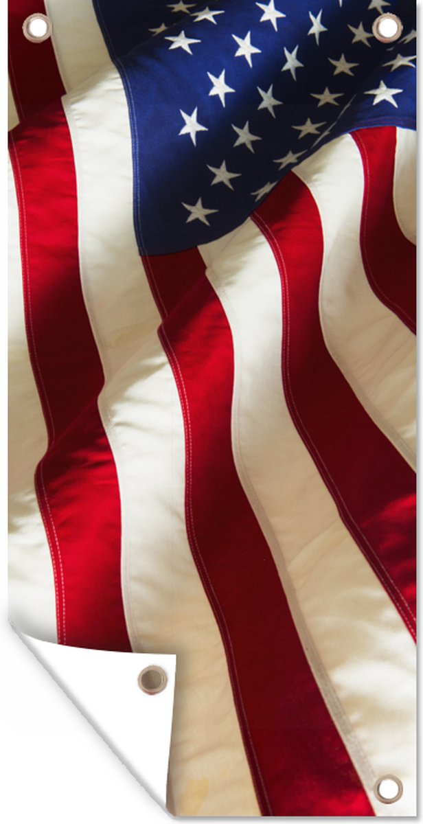 Décoration murale extérieure Drapeau des États-Unis - 80x160 cm - Toile ...