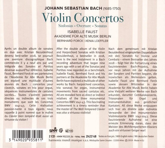 Akademie Für Alte Musik Berlin - J.S. Bach: Violin Concertos (CD), Akademie für Alte... | bol.com