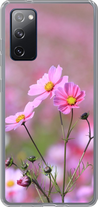 Samsung Galaxy S20 FE hoesje - Bloemen - Buiten - Roze - Siliconen Telefoonhoesje | bol.com