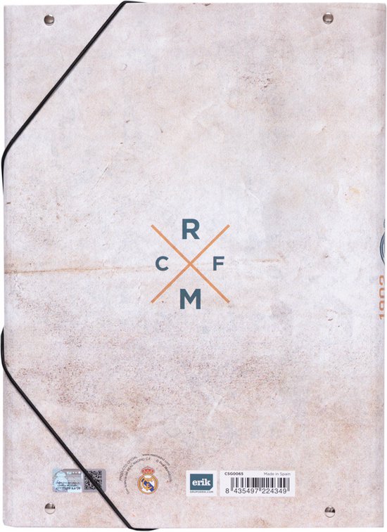 Real Madrid Cf Elasto-/foldermap Vintage Collection A4 Crème | bol