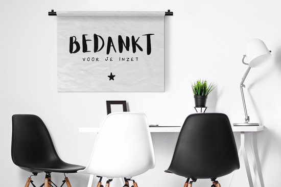 Wandkleed - Wanddoek - Collega - Bedankt voor je inzet - Quotes ...