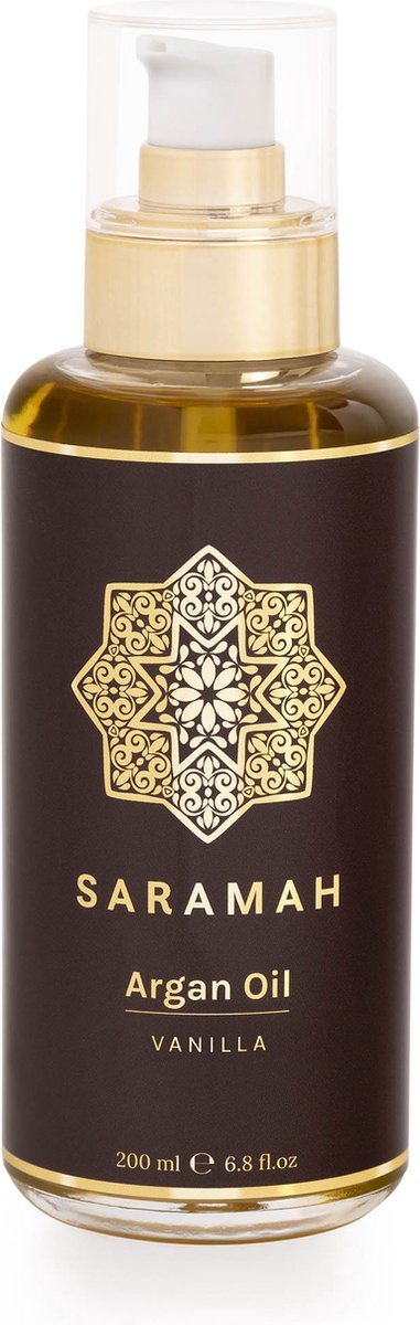 SARAMAH® Arganolie & Vanille 200 ml - Voor haar, huid en gezicht - Puur ...