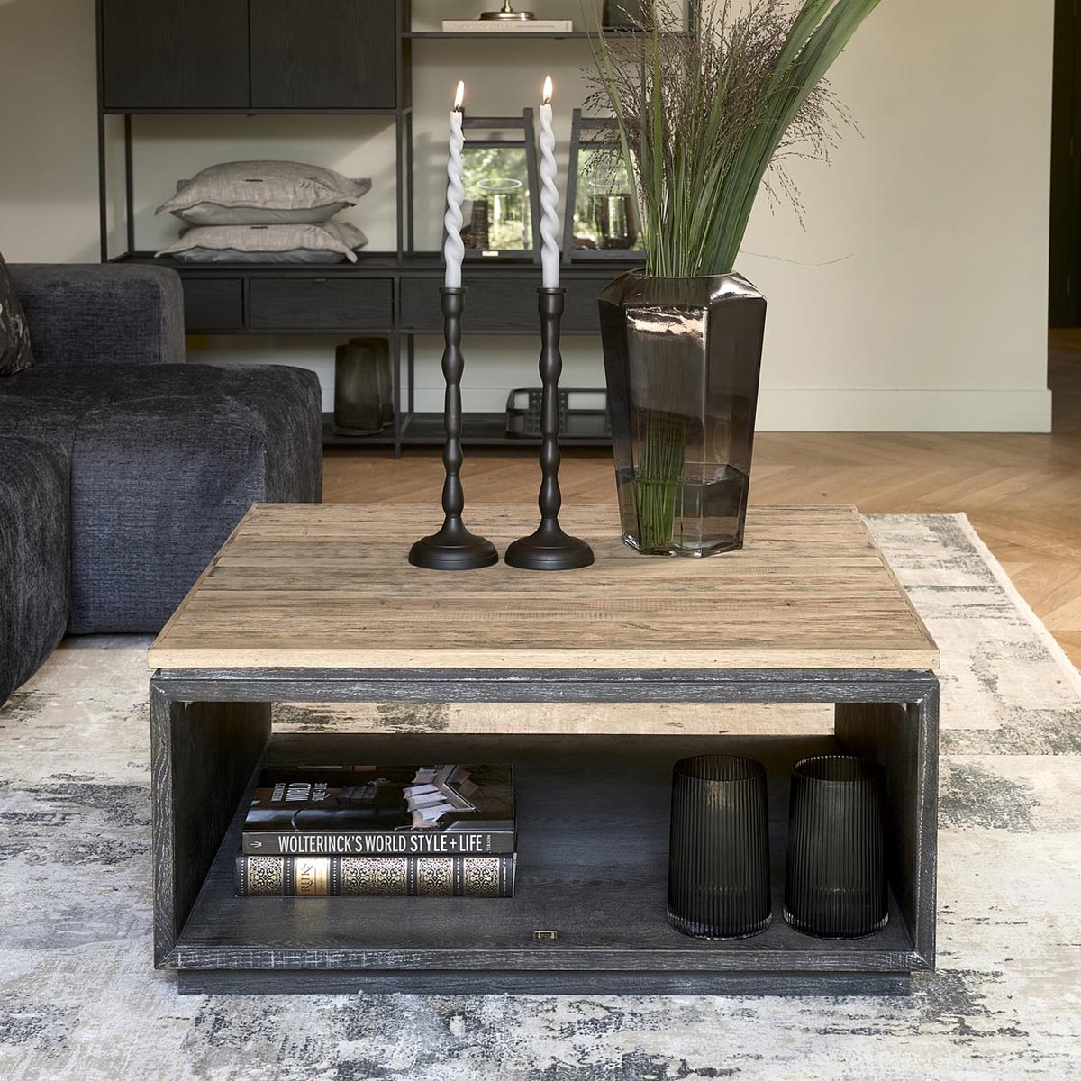 Riviera Maison Salontafel Industrieel - Saratoga Hills Table - Bruin ...