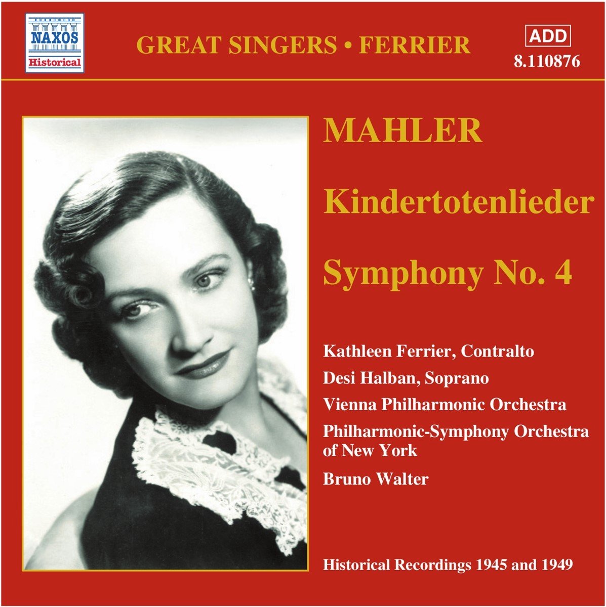 Kathleen Ferrier, Vienna Philharmonic Orchestra - Mahler: Kindertotenlieder / Symphony... | bol.com