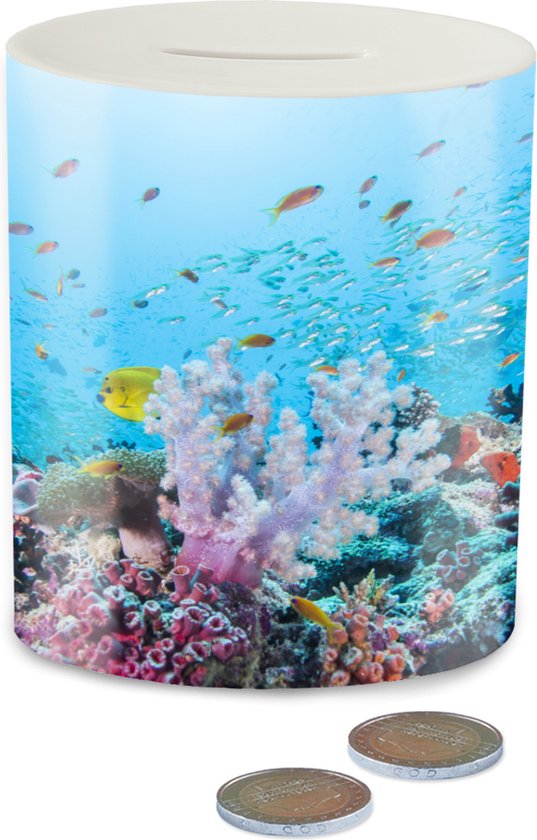 Spaarpot - Spaarblik - Kleurrijk rif en koraal - Spaarpotten ...