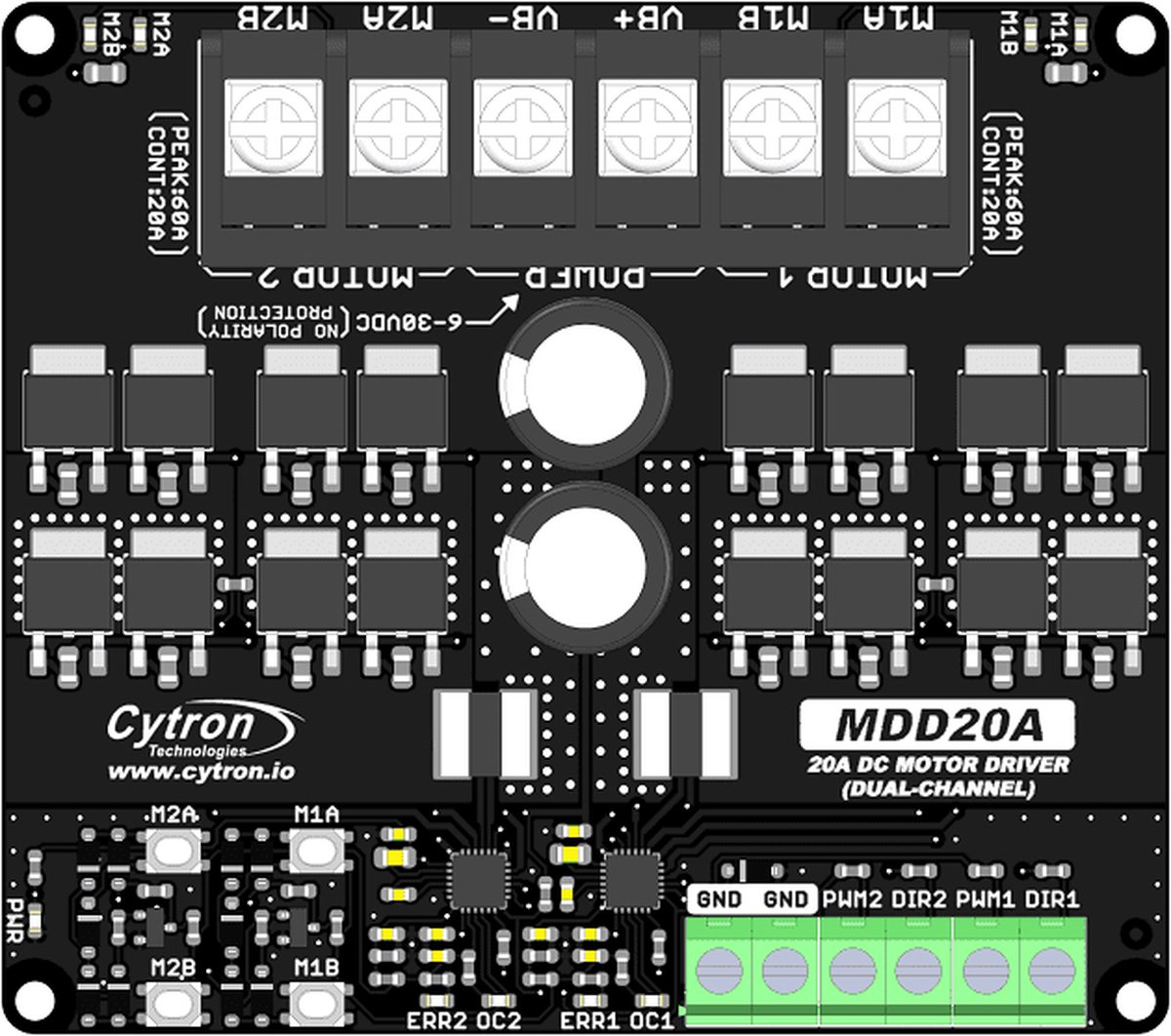 20Amp 6V-30V DC Motor Driver (2 Channels) MDD20A Cytron | bol.com