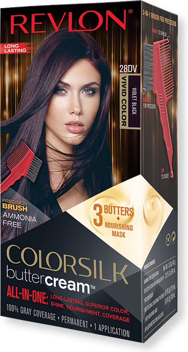 Revlon Luxurious Colorsilk Buttercream Vivid Colors Hair Color 126.8ml ...