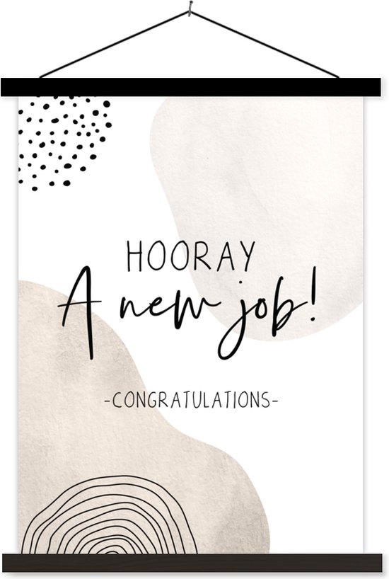 Posterhanger incl. Poster - Schoolplaat - Spreuken - Quotes - Hooray, a ...