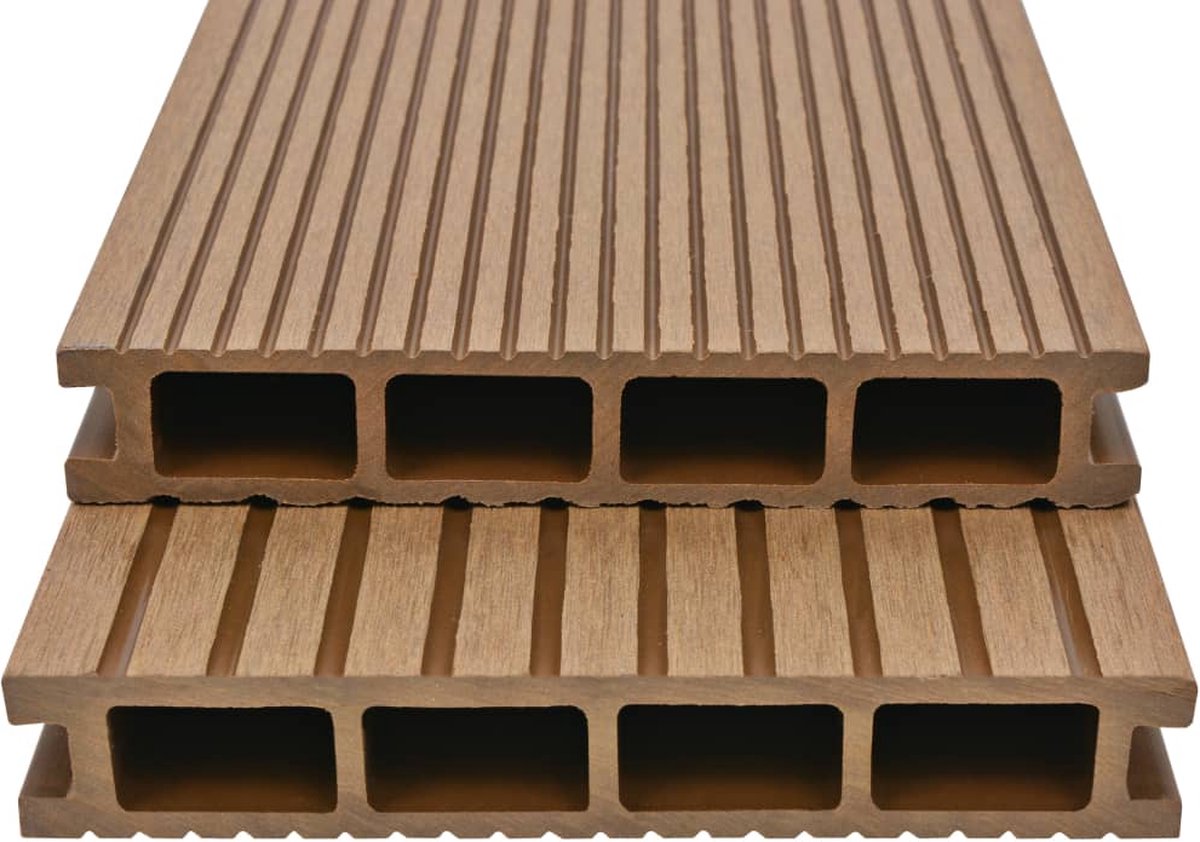 Decoways - Terrasplanken HKC met accessoires 26 mÂ² 2,2 m teak | bol.com