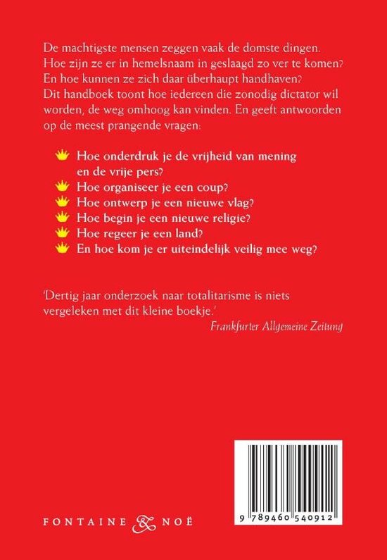 Dictator Voor Beginners, André De Guillaume | 9789460540899 | Boeken | bol