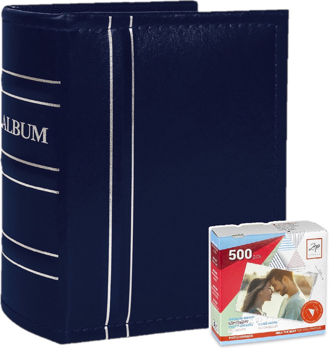 Fotoboek/fotoalbum Havana met insteekhoesjes blauw voor 200 fotos 23 x ...