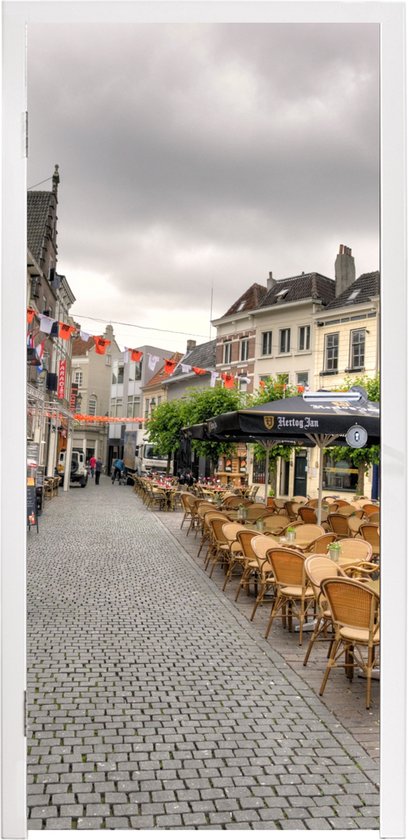 Deursticker Breda - Terras - Nederland - 80x215 cm - Deurposter | bol