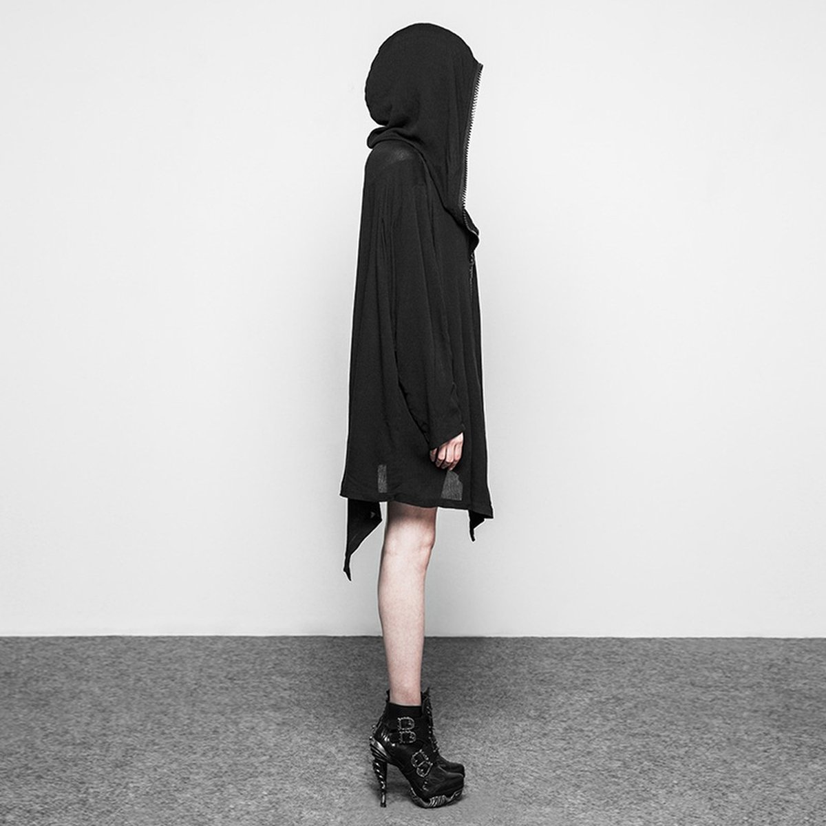 Punk Rave Lange cardigan Black Nun Zwart | bol.com