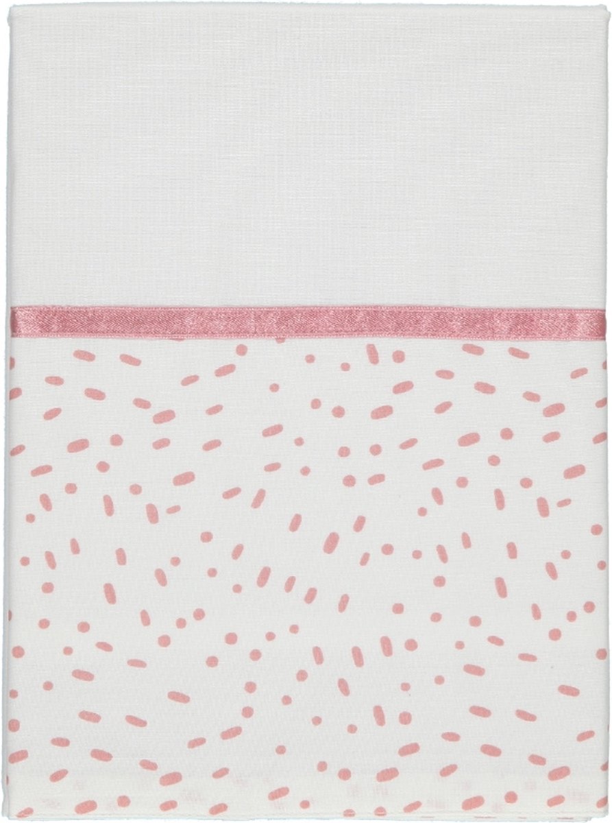 Briljant Baby - Laken Ledikant Minimal Dots - 100 x 150 cm - Roze | bol.com
