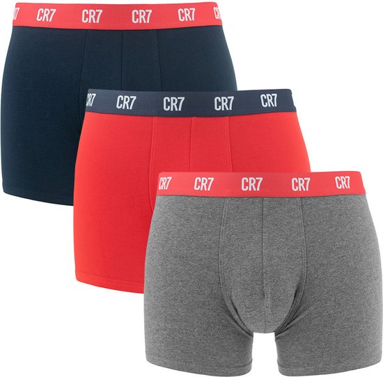 CR7 Lange short - 3 Pack Bleu-Gris-Rouge - 8100-49-2716 - L | bol