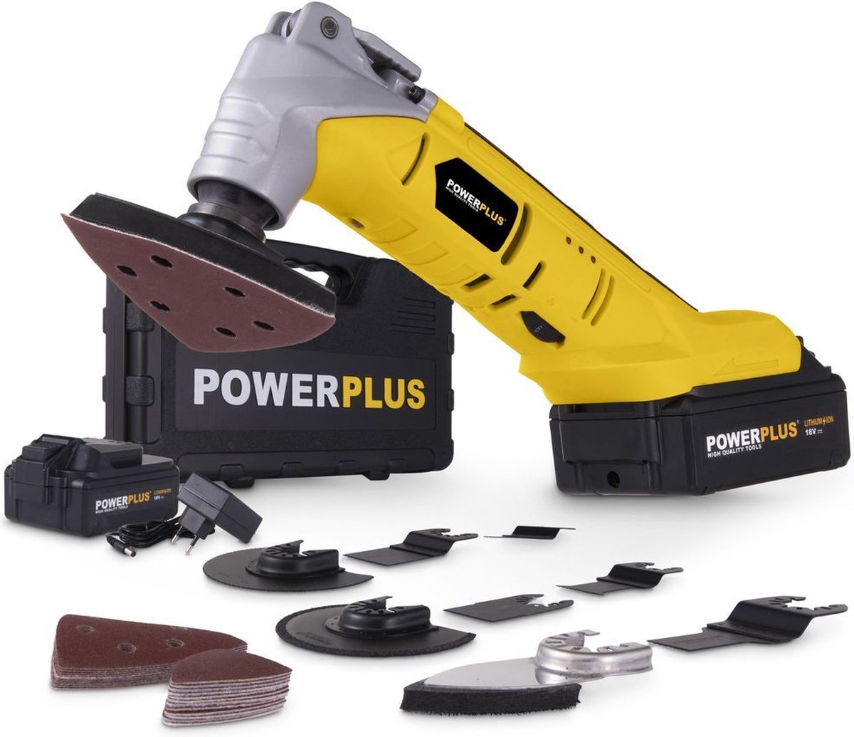 Powerplus POWX1331LI Multitool 18V accu 2x incl. 35 accessoires bol