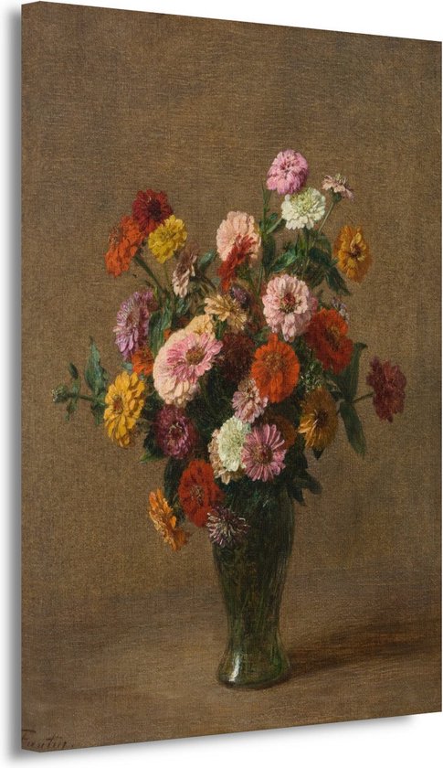 Zinnias - Henri Fantin-Latour portret - Bloemen portret - Muurdecoratie Natuur -... | bol
