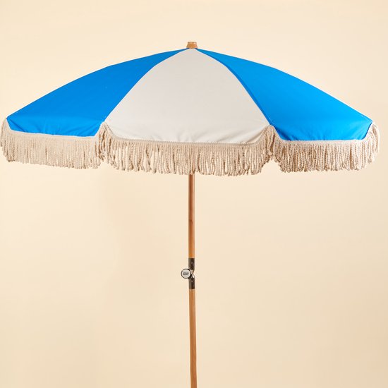 Vintage parasol - retro parasol - Baby Blauw | bol