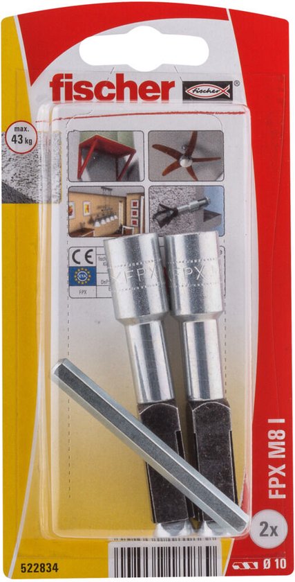 Fischer 522834 FPX M8 I K NV Gasbetonanker 1 set(s) | bol
