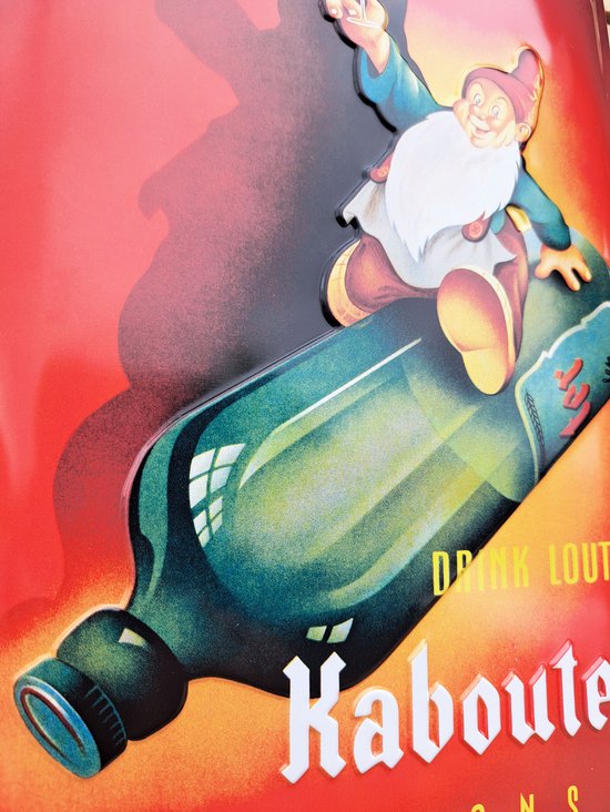 Louter Kabouter Jenever blikkenbord metaal met reliëf | bol