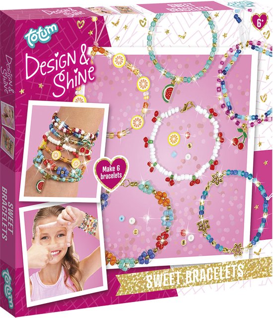 Totum Design & Shine 6 kralen armbandjes maken met fruit- hart en ...
